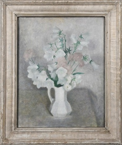 Still Life with flowers in a white jug by Dod Procter on artnet
