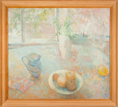 Still Life with Fruit on Table by Jean Appleton on artnet