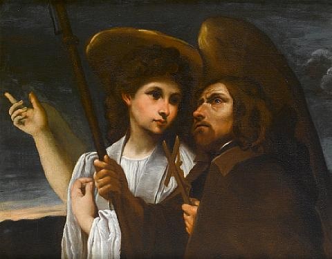 Saint Roch with a guiding angel by Annibale Carracci on artnet