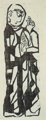 A SUMIZURI-E DEPICTING SHARIHOTSU SARIPUTRA by Shiko Munakata on artnet