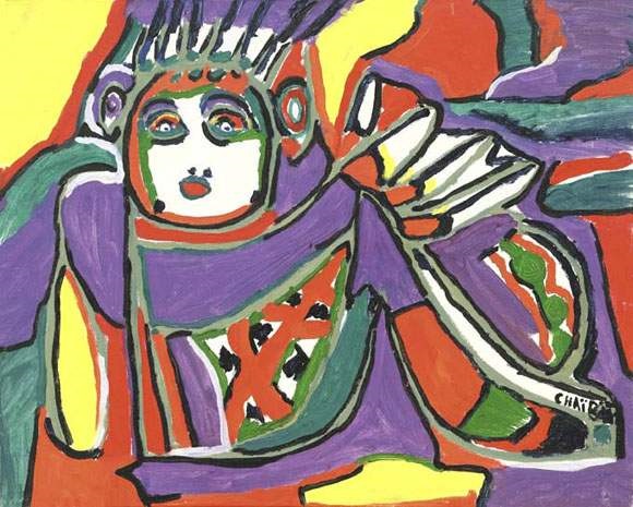 Femme assise by Chaïbia Talal on artnet
