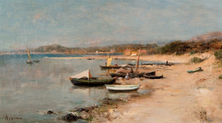 Pêcheurs sur la plage by Louis Appian on artnet