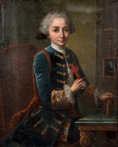 Portrait de jeune garçon by Claude Pougin de Saint-Aubin on artnet