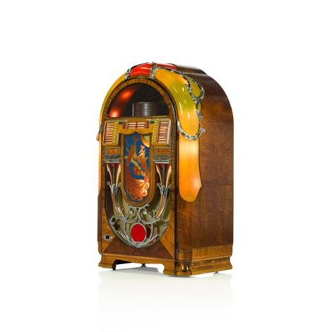 A Wurlitzer Model 850 Peacock design jukebox by Paul Fuller, American ...