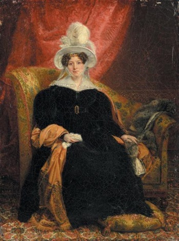 Portrait de femme assise dans un fauteuil by Sophie Frémiet Rude on artnet