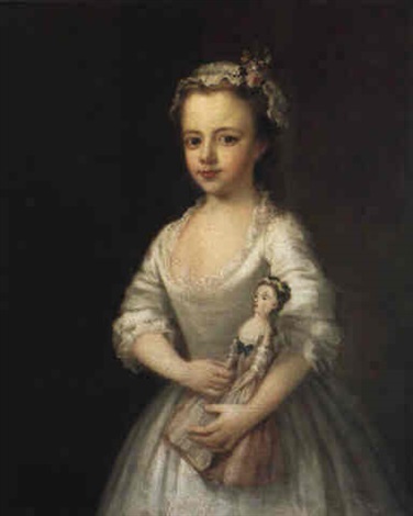Portrait of Lady Bishopp of Parham as a child by Philip Mercier on artnet
