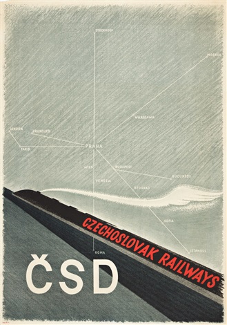 CSD CZECHOSLOVAK RAILWAYS. Circa 1948. by Atelier B & R on artnet