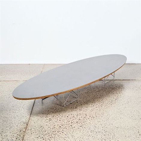 An Eames Wire Base Elliptical Table by Herman Miller on artnet