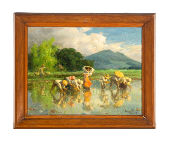 Workers in Rice Field by Fernando Amorsolo on artnet
