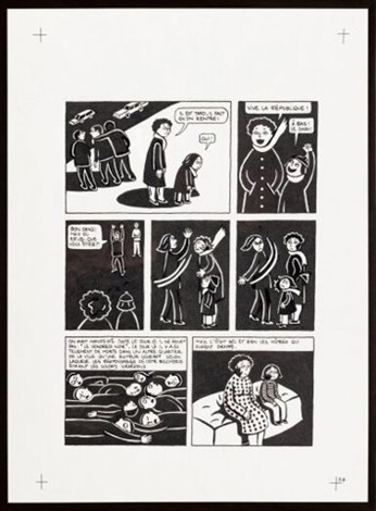 Persepolis Original Book Art, page 37 by Marjane Satrapi on artnet