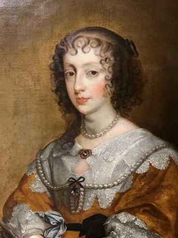 Portrait of Queen Henrietta Maria 1609-1669, wife of King Charles I ...