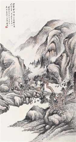 松云烟障 立轴 by Gu Linshi on artnet