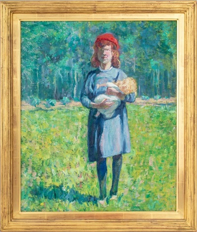 Giverny, Edith Perry with Doll by John Leslie Breck on artnet