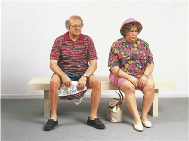 Old couple on a bench by Duane Hanson on artnet