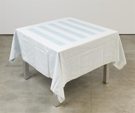 Unique Tablecloth with Laser-Cut Lace for Parkett 66 by Daniel Buren on ...