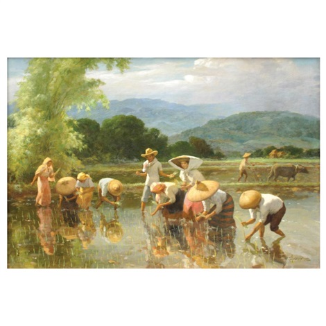 Planting Rice by Fernando Amorsolo on artnet