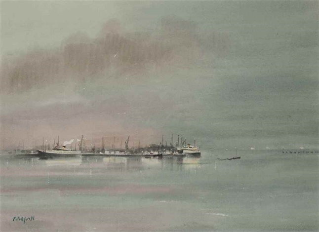 Southampton Docks, Evening by Roland Vivian Pitchforth on artnet