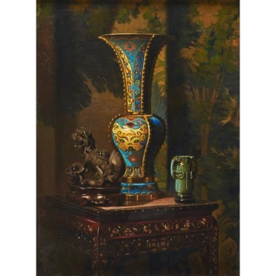 Untitled Still Life with Chinese Vase by Hubert Vos on artnet