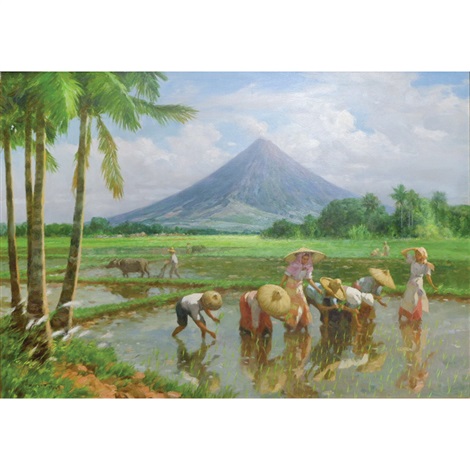 Planting Rice by Fernando Amorsolo on artnet