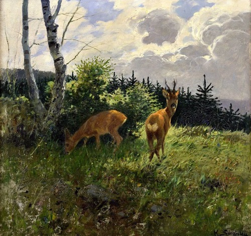 Srnček a srnka by Karol Sovanka on artnet