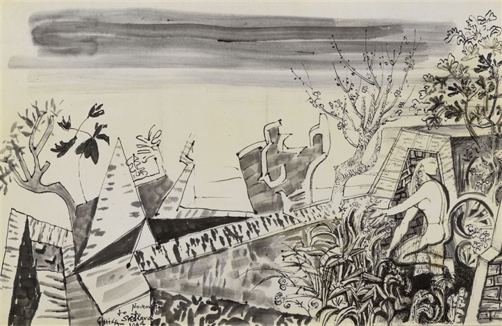 Stage studios for Persephone music I. Stravinsky by Nicolas Ghika on artnet