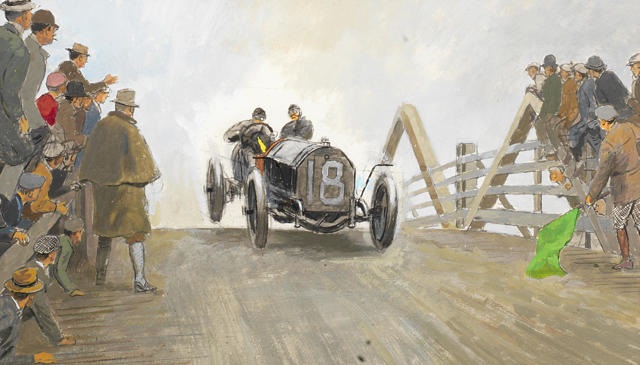 Peter Helck American 1893-1988, two preliminary artworks for Grant ...