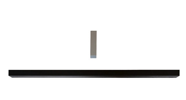 Blue-silver small pole and Prussian-gray horizontal bar, I by Gianni ...