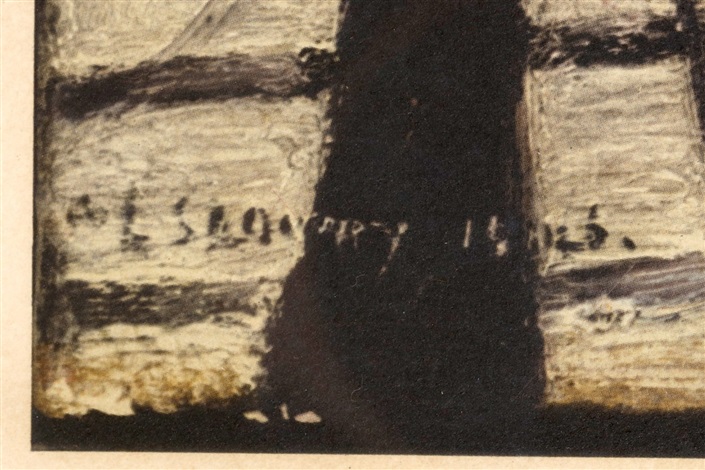 Level Crossing with Train by L.S. Lowry on artnet