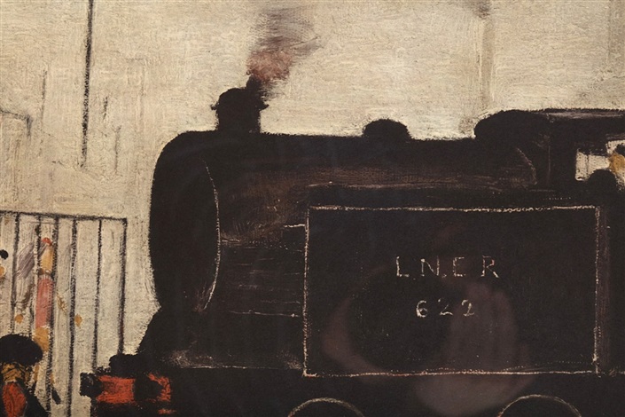 Level Crossing with Train by L.S. Lowry on artnet