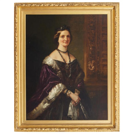 Portrait of Laura Cecilia, wife of Hugh Seymour MacDonnell, 9th Earl of ...