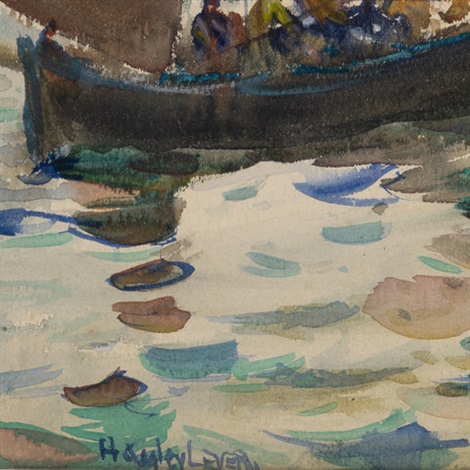 Boats in a Harbor, 1903 by Richard Hayley Lever on artnet