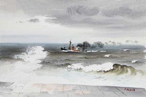 Boat at sea by Roland Vivian Pitchforth on artnet