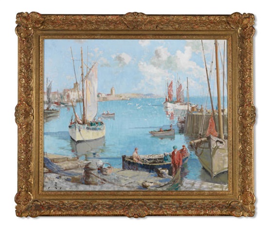 A French fishing harbour by William Lee-Hankey on artnet
