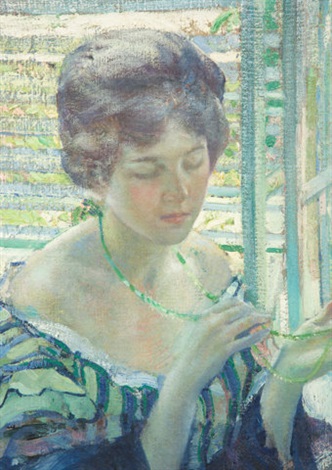 The Necklace La femme au collier by Richard Edward Miller on artnet