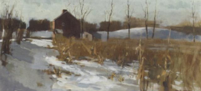 Farmhouse in winter by Philip Jamison on artnet
