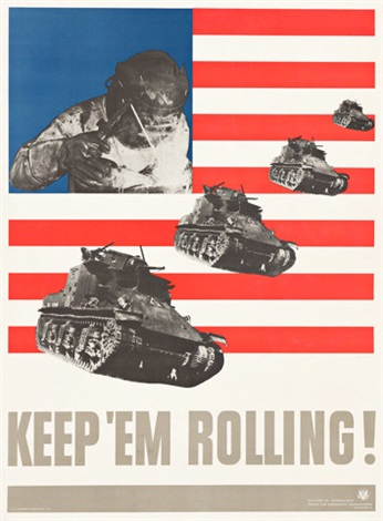 KEEP EM ROLLING Group of 4 posters. 1941. by Leo Lionni on artnet