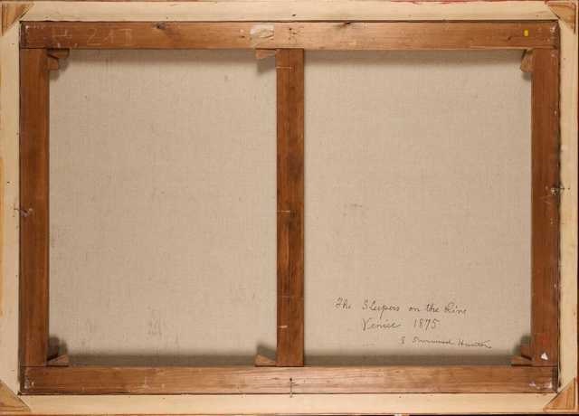 BARGEES BY THE GRAND CANAL, VENICE by George Sherwood Hunter on artnet