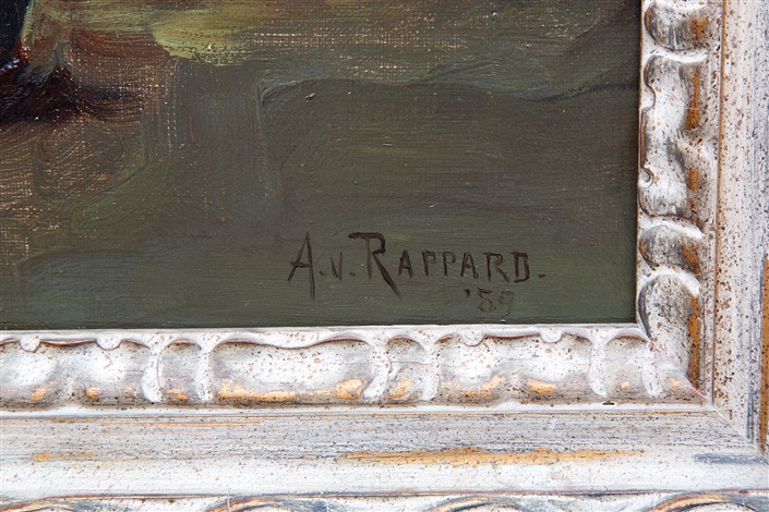 A still life of daffodils in a blue vase by Alexander Gerhard Anton van ...