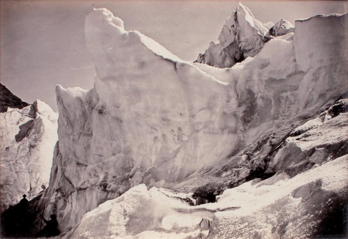 Séracs aux Bossons avec deux alpinistes by George Charnaux on artnet