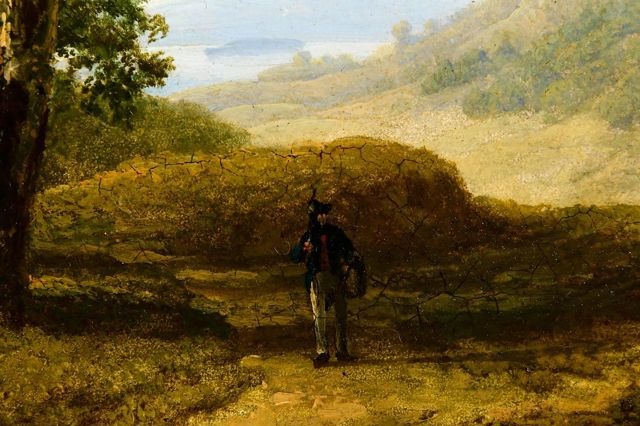 Landscape with a Figure on a Path, Lake in Distance by James Arthur O ...