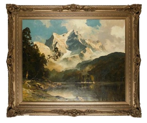 Blick auf den Eibsee mit der Zugspitze by Hans Maurus on artnet
