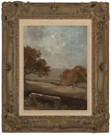 A park glade, with Dedham Church beyond by John Constable on artnet