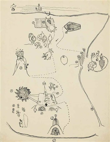 Map of Down Below by Leonora Carrington on artnet