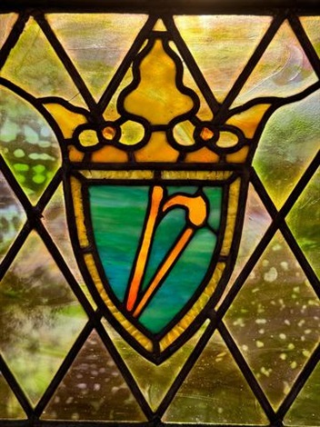 Pair of Tiffany Studios Gothic Revival Windows, St. Pauls Presbyterian ...