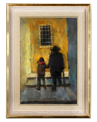 Leaving The Western Wall by Harold Riley on artnet