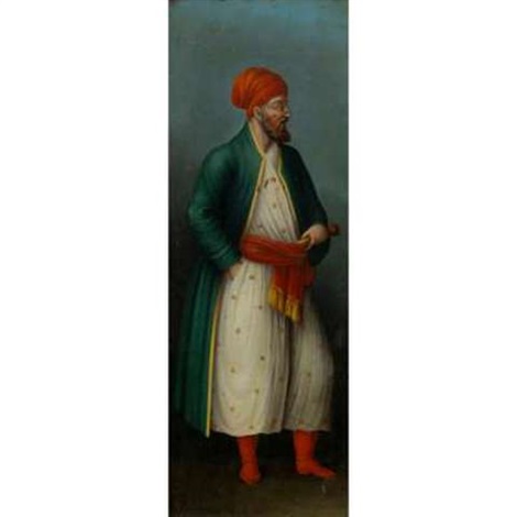 A RARE PAIR OF PORTRAITS DEPICTING AN OTTOMAN SULTAN AND SULTANA by ...