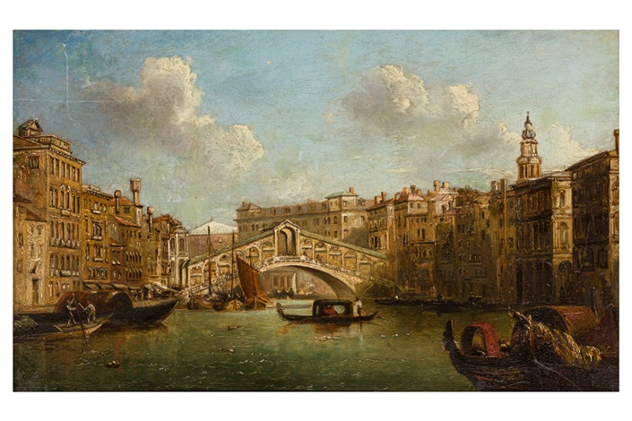 The Rialto Bridge from the South, Venice by Bernardo Bellotto on artnet
