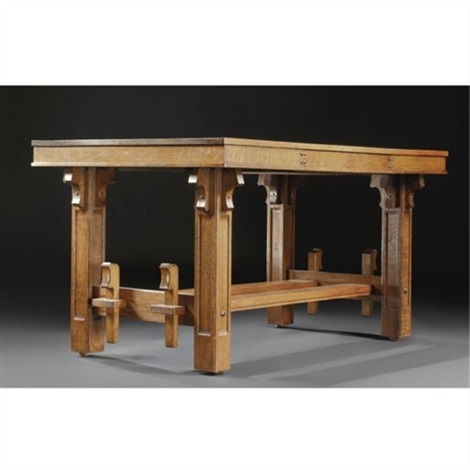 Library table by Charles Rohlfs on artnet