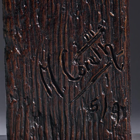 A Patinated Bronze Figure Of A Seated Cheetah On A Post by Mark Coreth ...