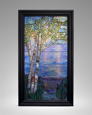 Lake Scene and Tree Window by Tiffany Studios on artnet